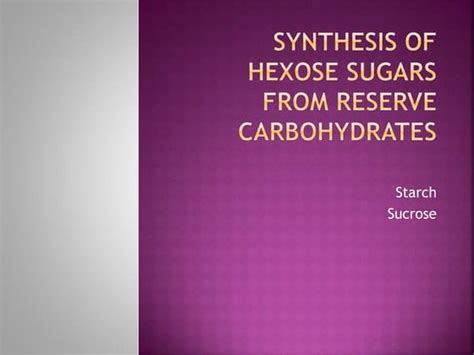 Biosynthesis Of Sucrose And Starch Pdf Chemistry Science