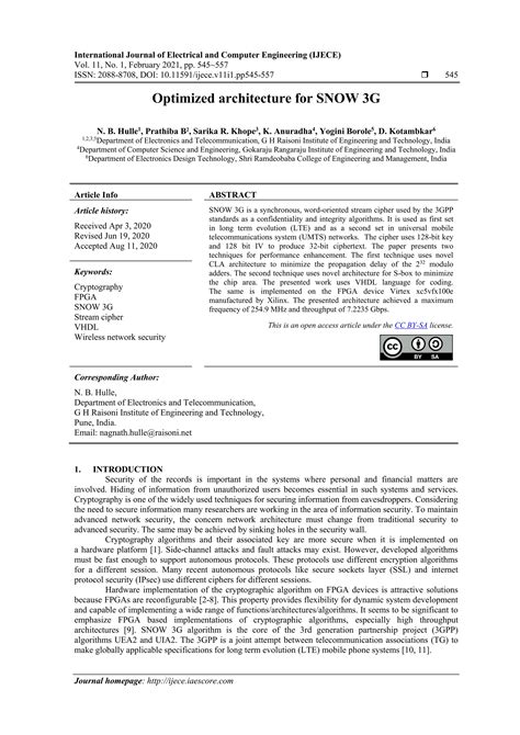 Optimized Architecture For Snow 3g Pdf