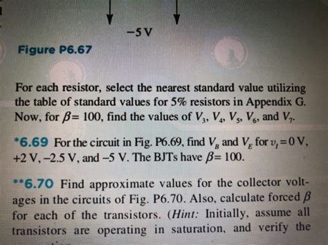 Solved Figure P6 67 For Each Resistor Select The Nearest