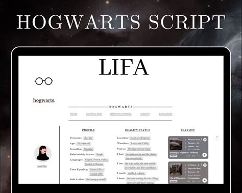 Lifa Reality Shifting Hub Notion Shifting Script Template Shifting Realities Notion Template