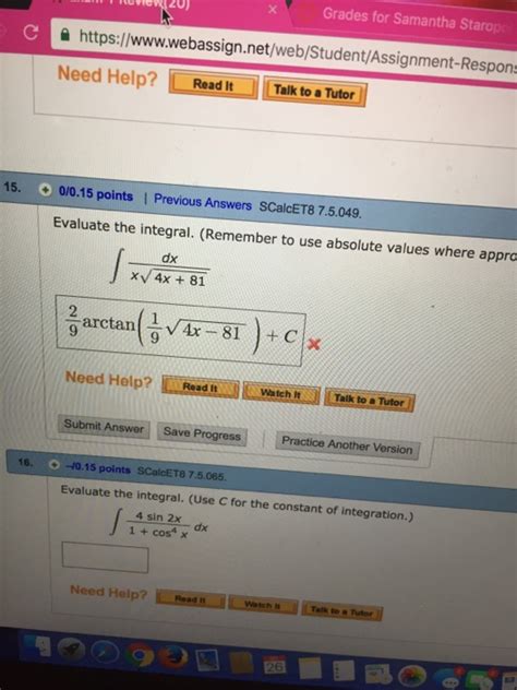 solved evaluate the integral integral dx x squareroot 4x