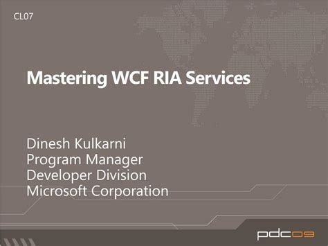 Ppt Mastering Wcf Ria Services Powerpoint Presentation Free Download