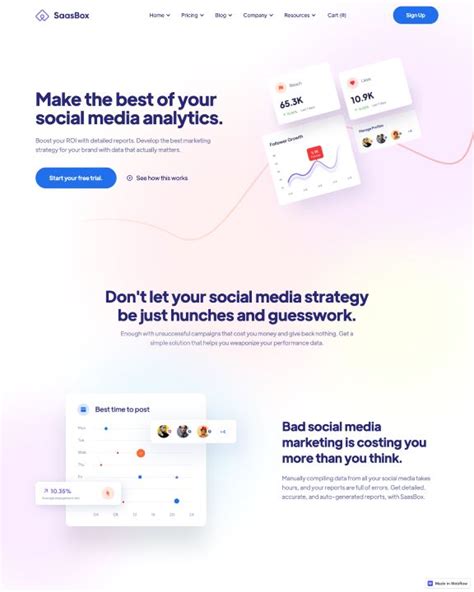 SaaS UI Kit Webflow Template SaasBox FlowRadar