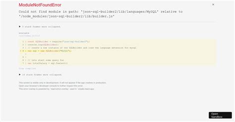 sqlbuilder codesandbox