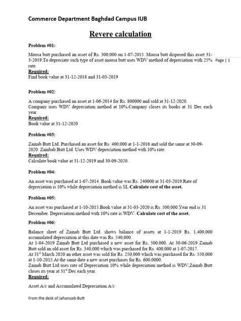 reversal calculation pdf