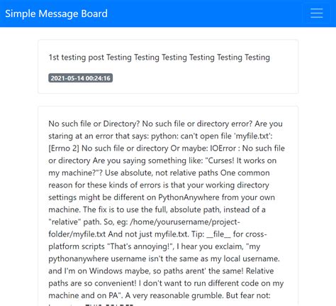 Github Ghhenrisarsimple Message Board In Flask