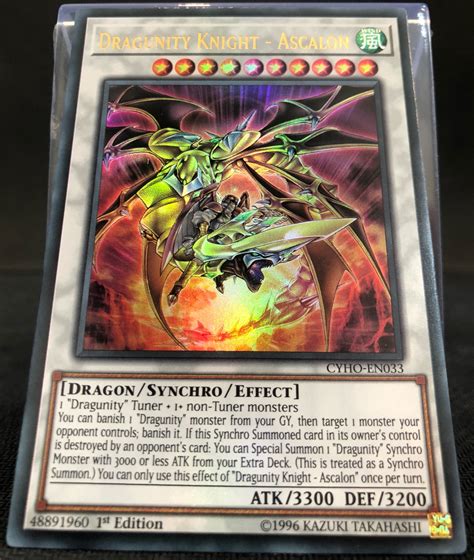 Cyho En033 Dragunity Knight Ascalon Ultra Rare 1st Edition Saigon Tcg