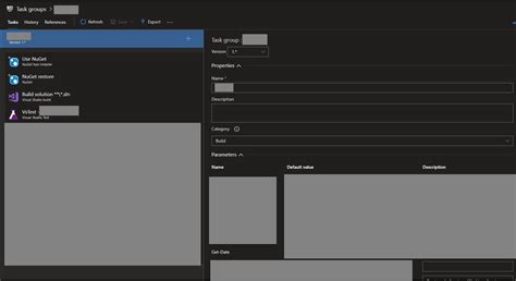 Azure Devops Build Task Groups Choose Which Build Variables Are Listed Under Parameters