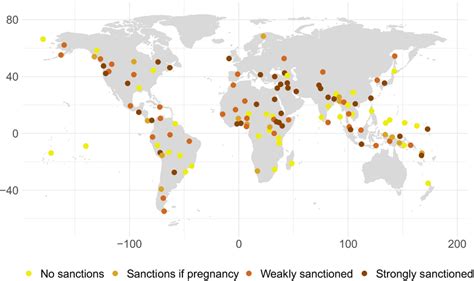 Global Distribution Of Norms Of Female Premarital Sex In The Sample N Download Scientific