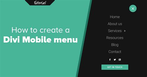 Divi Mobile Menu Plugin From Divi Engine MarkHendriksen