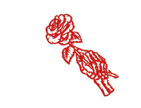 skeleton hand rose stl file love design rose flower for 3d printer etsy