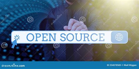 Text Sign Showing Open Source Conceptual Photo Denoting Software Which
