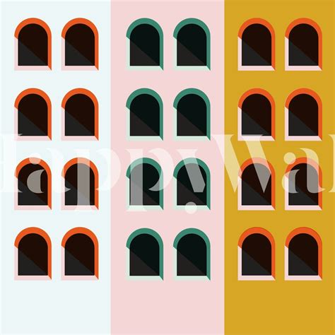 Colorful Window Pattern Wallpaper