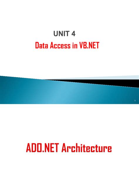 Unit 4 Data Access In Pdf Databases Microsoft Access
