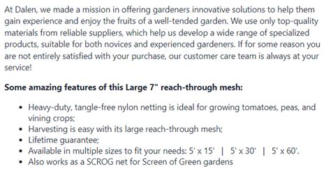 Dalen Trellis Netting Nylon Plant Addicts