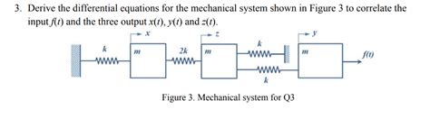 Solved 3 Derive The Differential Equations For The