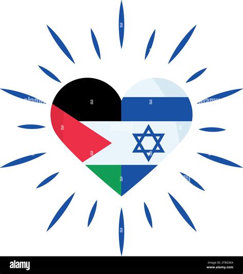 Israel And Palestine Peace Heart Stock Vector Image And Art Alamy