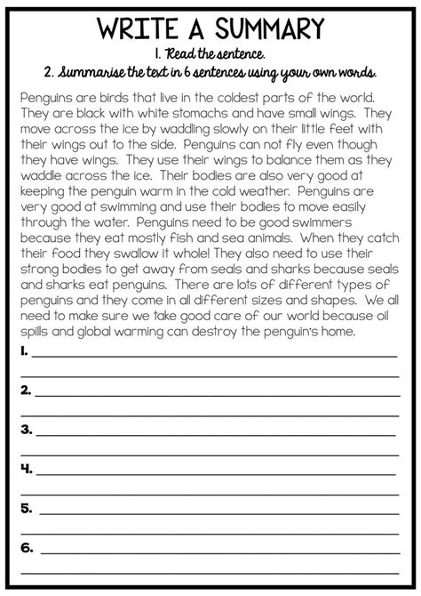 Summary Writing Exercise