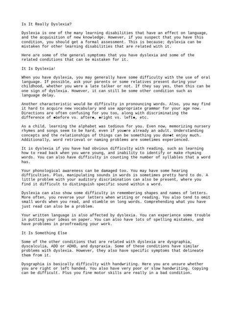 Is It Really Dyslexia Pdf Dyslexia Attention Deficit Hyperactivity Disorder