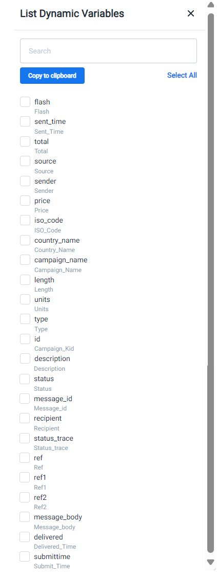 Create Sms Callback Profiles Using Dynamic Variables