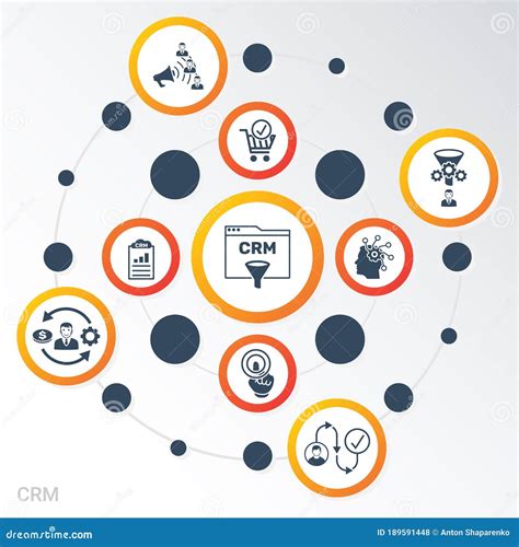 Vector Infographic Template Crm Data Visualization Different Colors