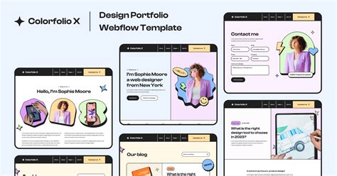 Designer Portfolio Webflow Template Colorfolio X Brix Templates