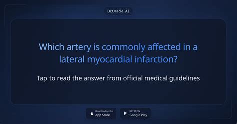 Which Artery Is Commonly Affected In A Lateral Myocardial Infarction