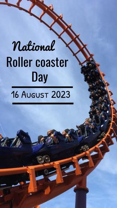 National Roller Coster Day Instagram Story Template Postermywall