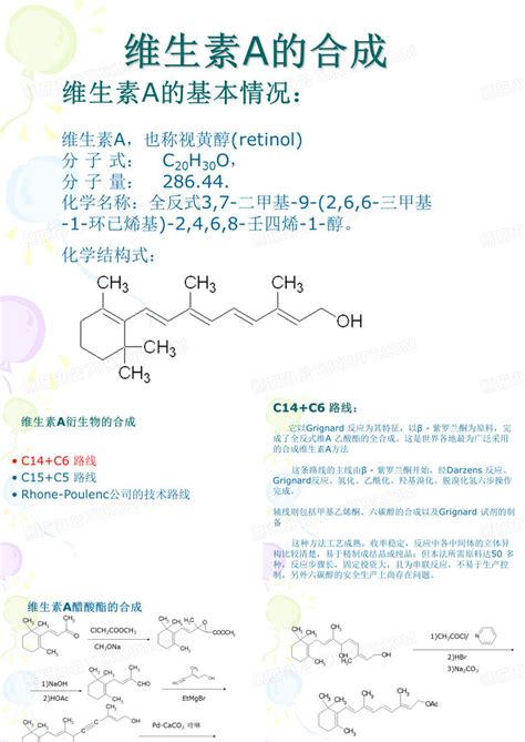 维生素a的合成ppt模板下载编号lrjvrodb熊猫办公