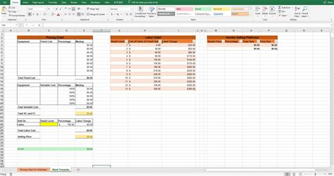 Pricing Estimate Automated Excel Template Etsy