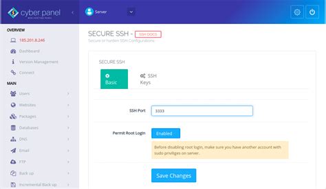 Change SSH Port In CyberPanel ServerOK
