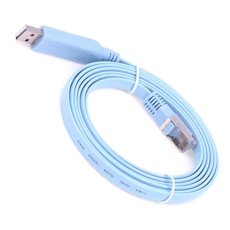 1 8m Usb To Rj45 Usb To Rs232 Serial To Rj45 Cat5 Console Adapter Cable Cord For Cisco Routers
