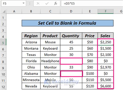 How To Set Cell To Blank In Formula In Excel 6 Ways Exceldemy