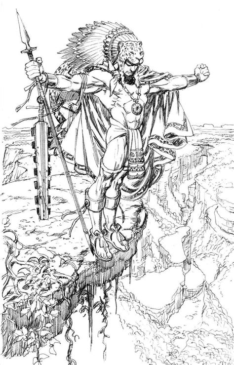 By Jose Luis Garcia Lopez Mayan Art Aztec Drawing Aztec Art