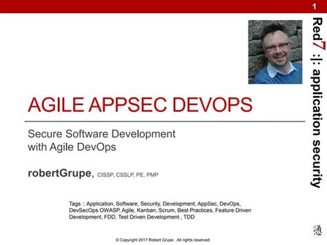 Agile Appsec Devops Ppsx Computer Software And Applications Computing