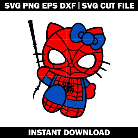 Hello Kitty Spiderman Svg Bluey Cartoon Svg Logo File Svg Inspire Uplift
