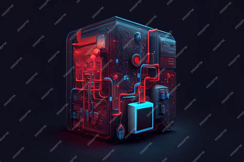 Premium Photo Big Data Blockchain Technology Isometric Generative Ai