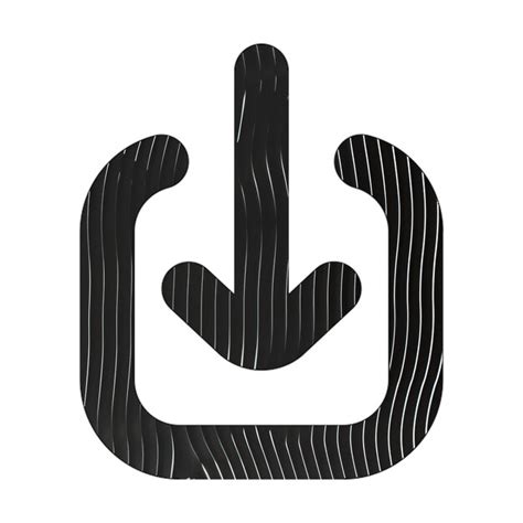 Premium Photo Arrow Down To Square Icon Black White Lines Texture