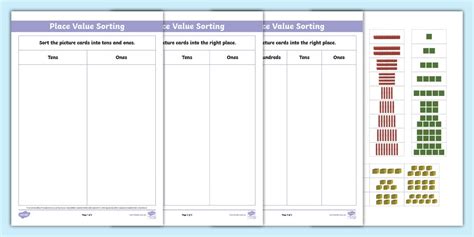 Place Value Sorting Activity Professor Feito Twinkl