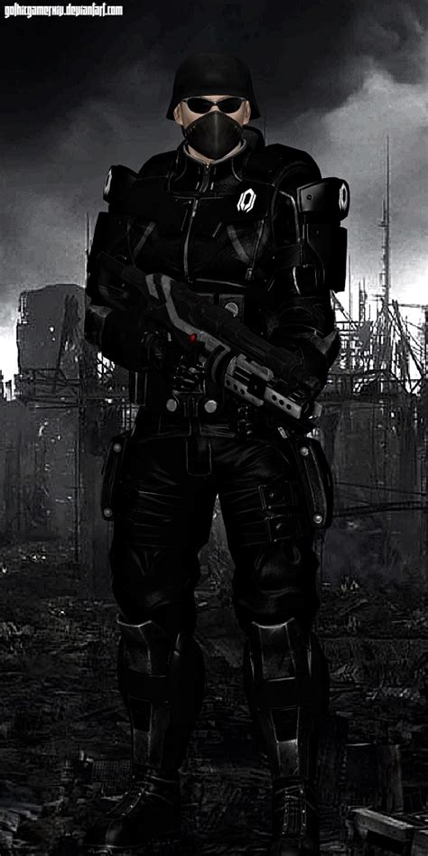 Cerberus Rwds Trooper Post Apocalypse Фан арт Mass Effect 3