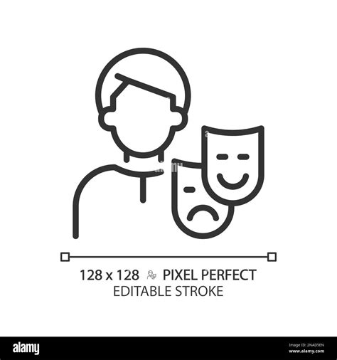 Persona Pixel Perfect Linear Icon Stock Vector Image And Art Alamy