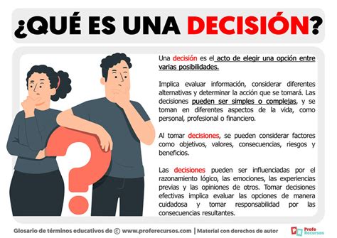 Qué es una Decisión Definición de Decisión