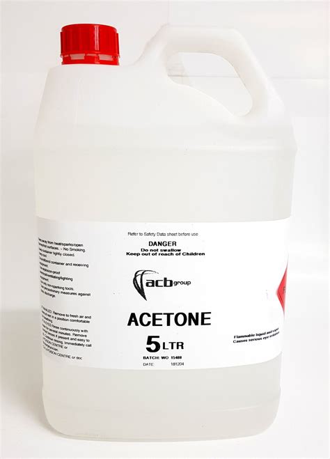 Pure Acetone 5 Litres Luminous Beauty Supply
