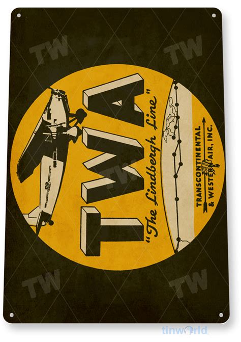 Twa Airline Sign D136 Tinworld Aviation Signs