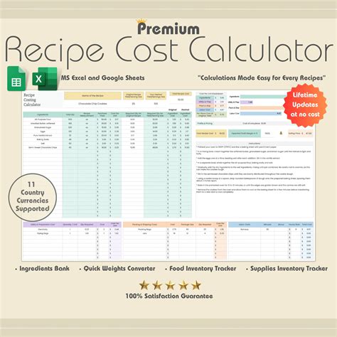 Recipe Cost Calculator Premium Edition