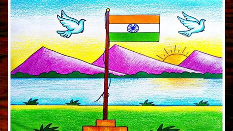 Indian Flag Images Drawing Easy And Beautiful