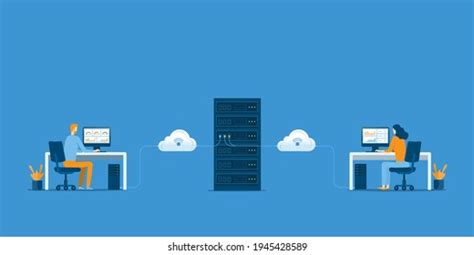 Business Technology Cloud Computing Service Concept Stock Vector Royalty Free 1945428589