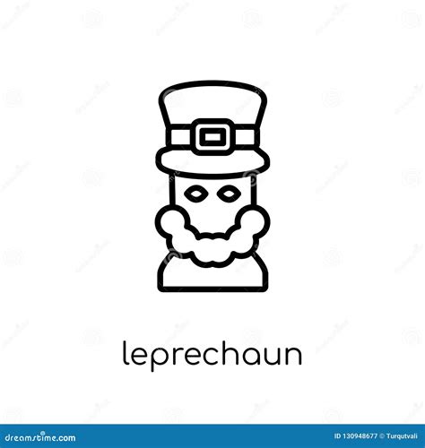 Leprechaun Icon Trendy Modern Flat Linear Vector Leprechaun Icon On White Background From Thin
