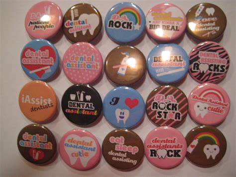 Dental Assistant Pin Back Button Party Favors 125 Inch Etsy