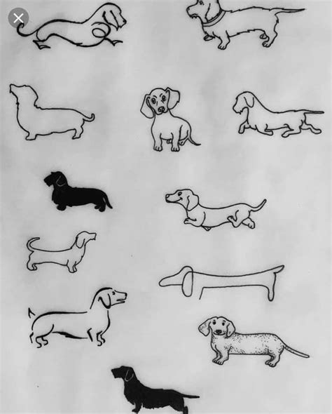 Dachshund Tattoo Outline Printable Calendars At A Glance